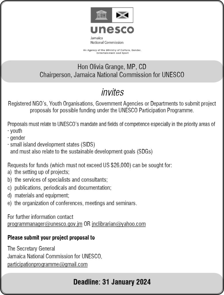 UNESCO PP CALL – Jamaica National Commission for UNESCO