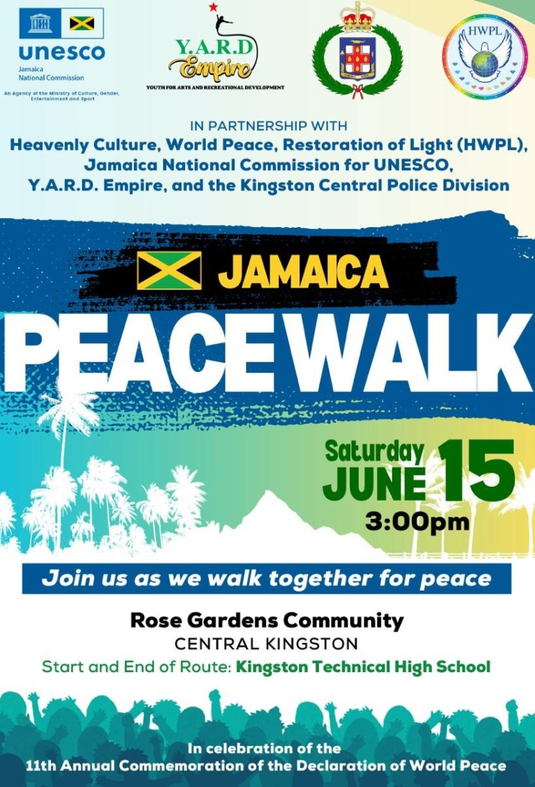 Peace Walk, Jamaica, 15 June – Jamaica National Commission for UNESCO